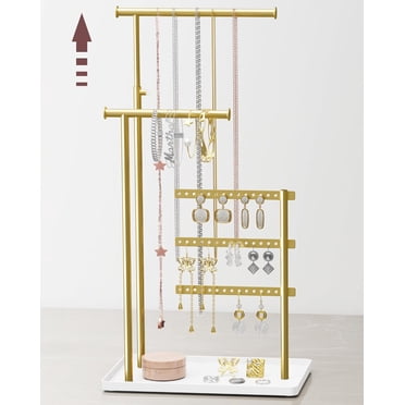Coward Jewelry Holder Stand,2 Tier Necklace Bracelet Organizer with ...
