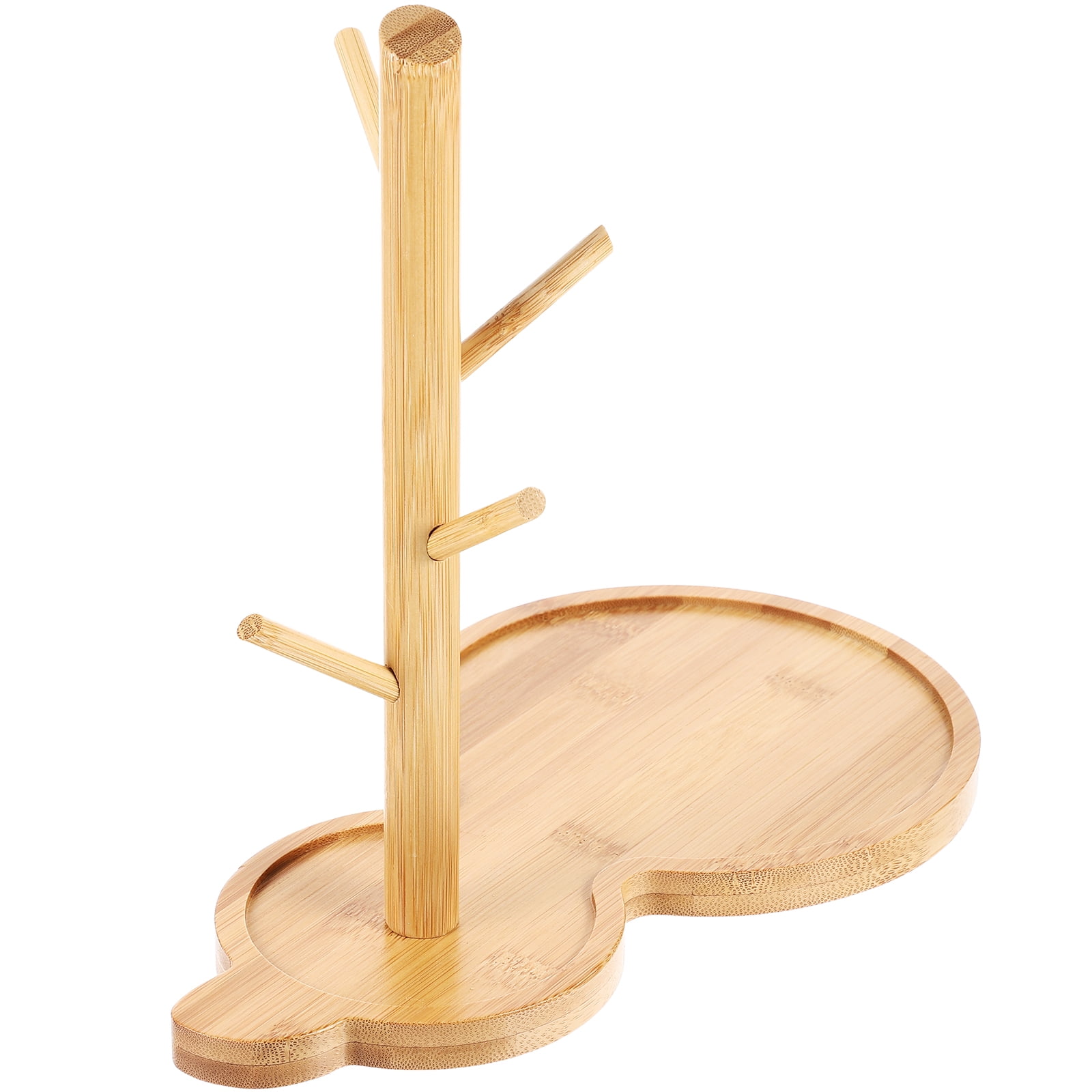 Jewelry Key Holder Nightstand Tray Fob Rings Rack Wooden Hanging Bamboo ...