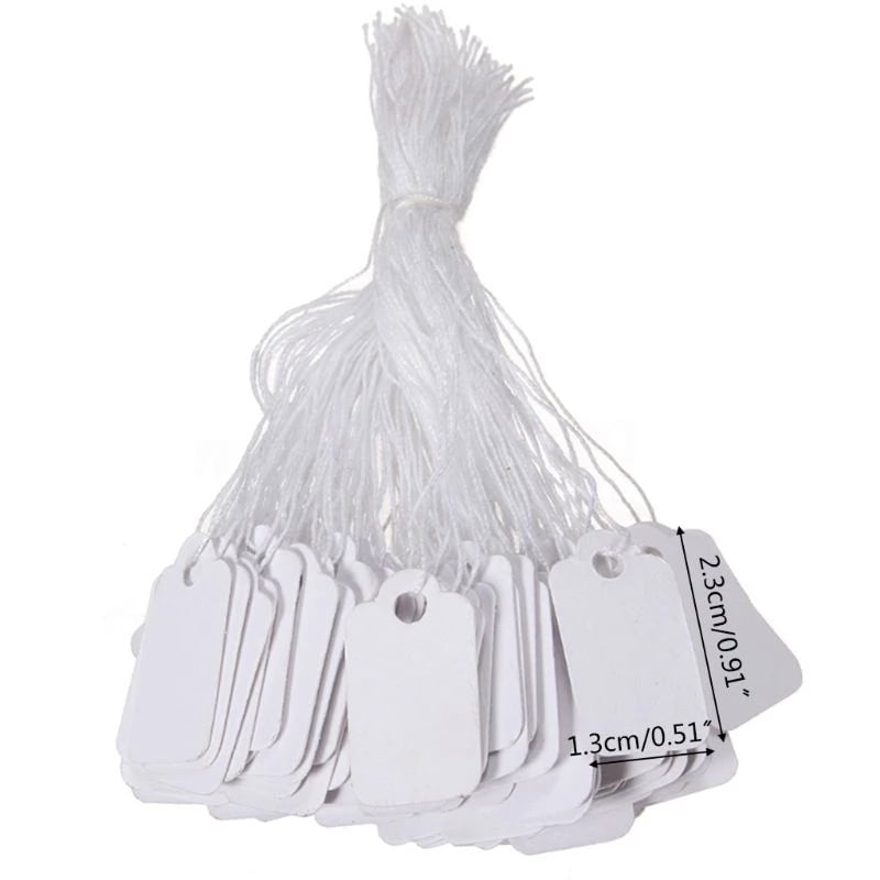 Jewelry Labels Business Cards 100Pcs/lot Price Tags Diy Tie String ...