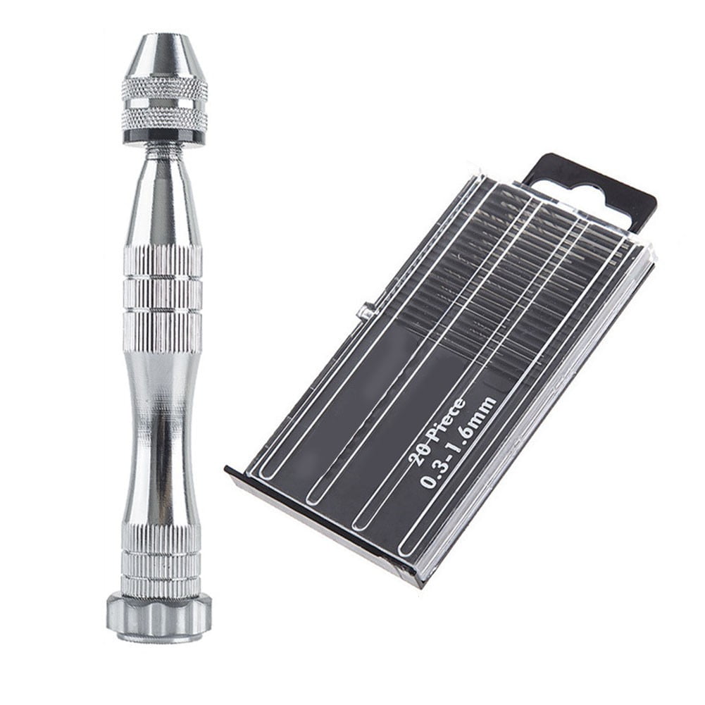 Jewelry Making Essential 21pcs Hand Drill Bits Set with Metal Hand ...