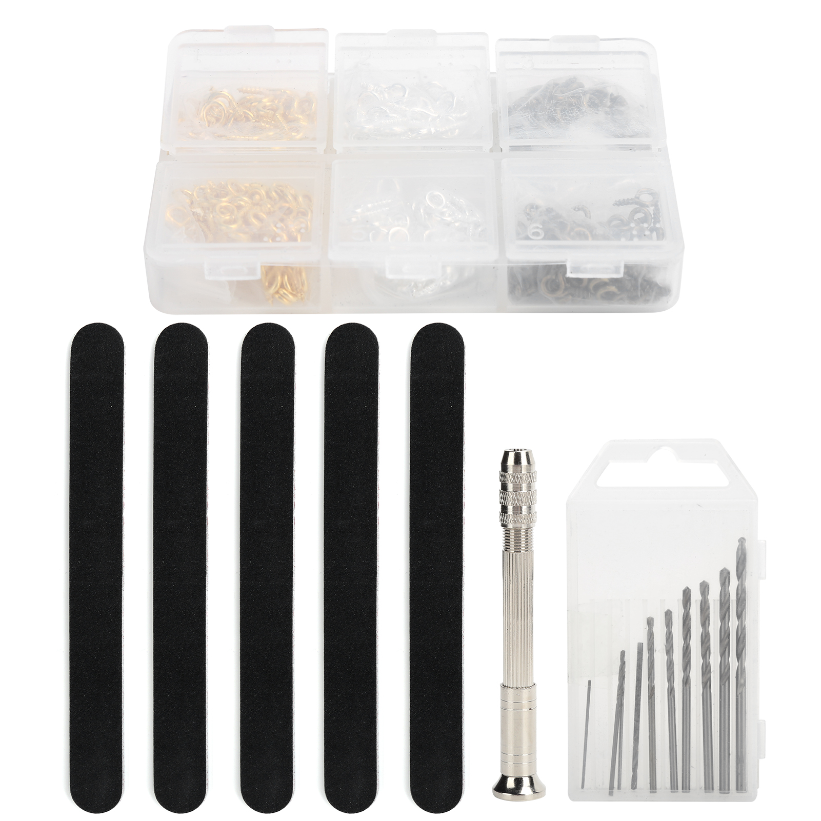 Jewelry Making Hand Drill Set, 5-Piece DIY Craft Eye Screw Tool for ...