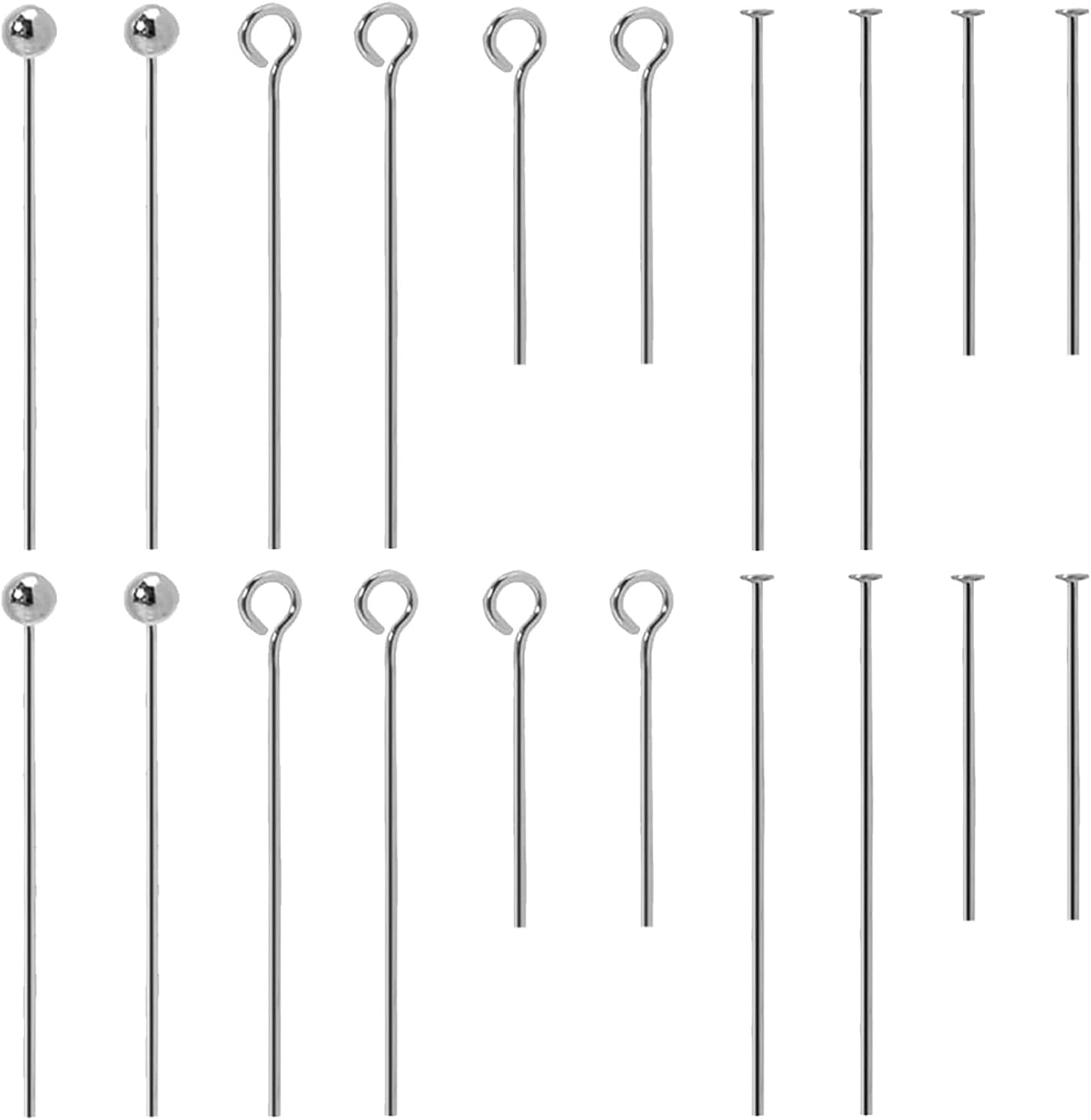 Jewelry Making Head Pins And Eye Pins Set, 1000 Pieces, Stainless Steel ...