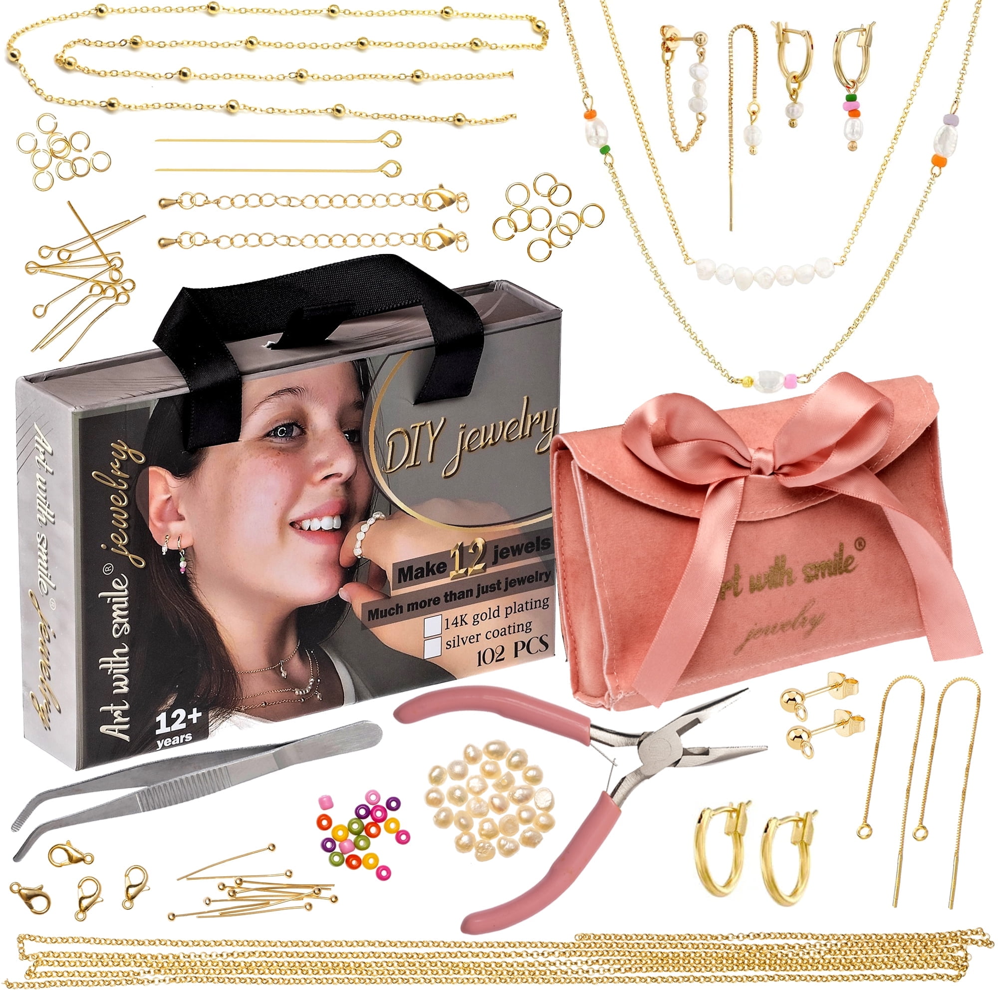Jewelry Making Kit for Adults & Teens - Girls' DIY Bracelet Making Kit ...