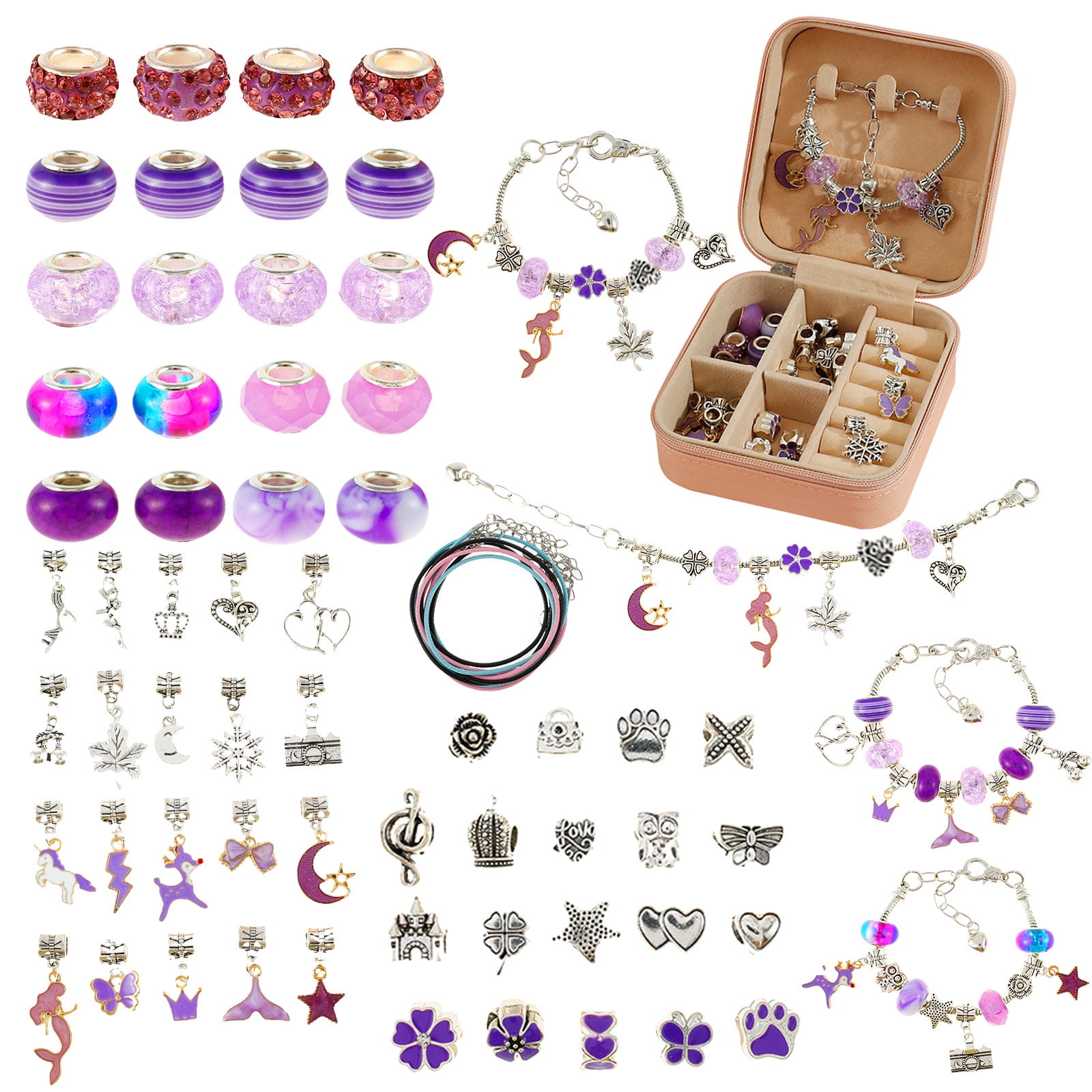 Jewelry Making Kit for Age 6-12 Girls DIY Beads Bracelet Making Kit ...