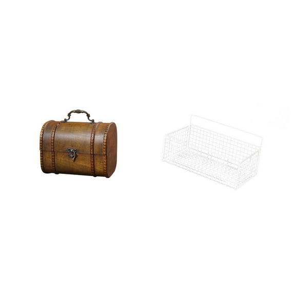 Jewelry Organizer Case Wooden Jewelry Box Hanging Storage Basket Unique ...