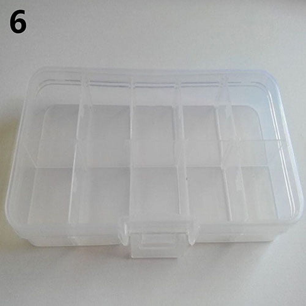 Jewelry Organizer, Plastic Jewelry Box(10 grids) with Movable Dividers ...