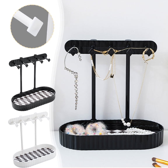 Tswift Jewelry Hanger, 9 In 1 Wall Necklace Holder, Adhesive Hanging ...
