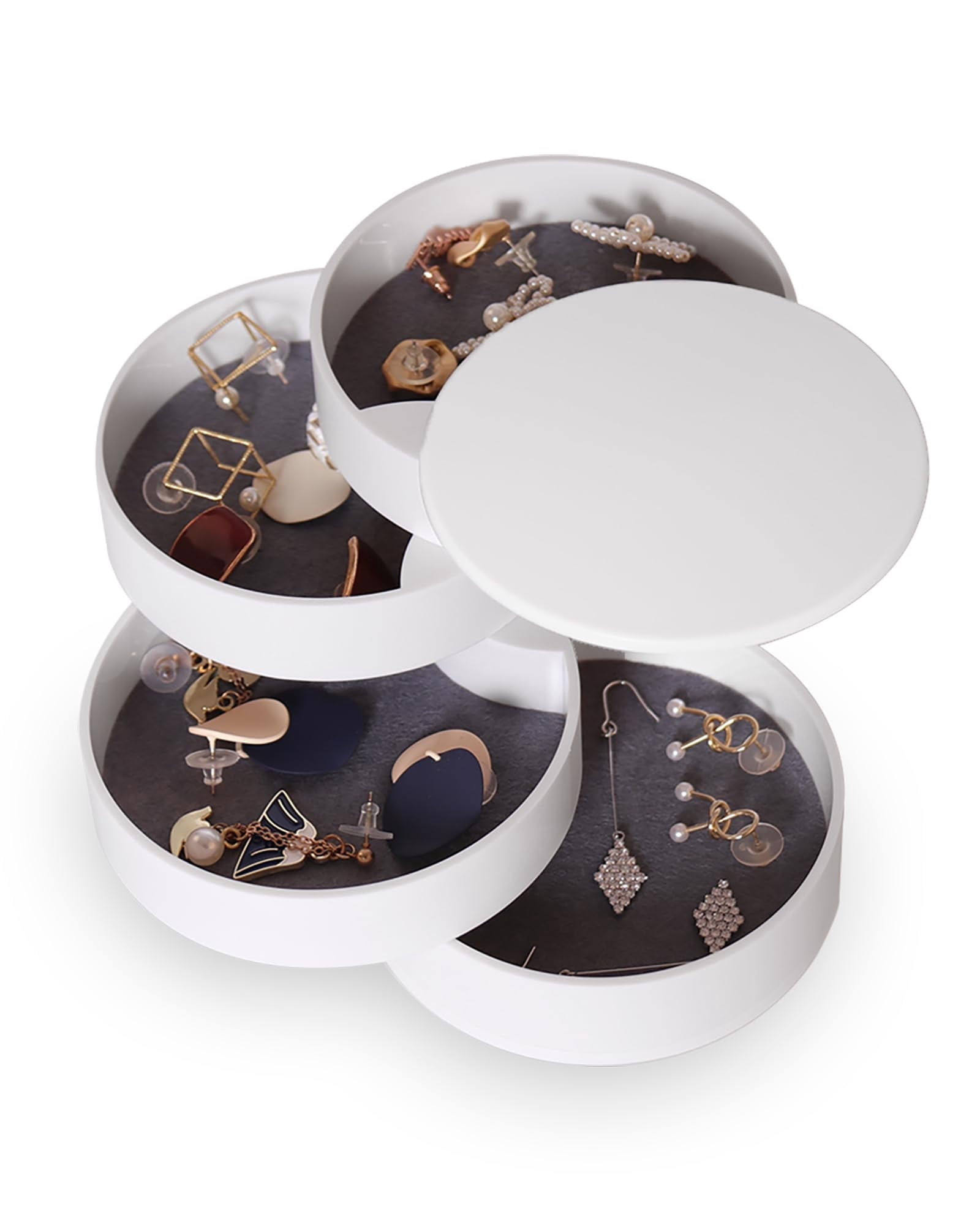 Jewelry Organizer, Small Jewelry Storage Box Earring Holder for Women ...