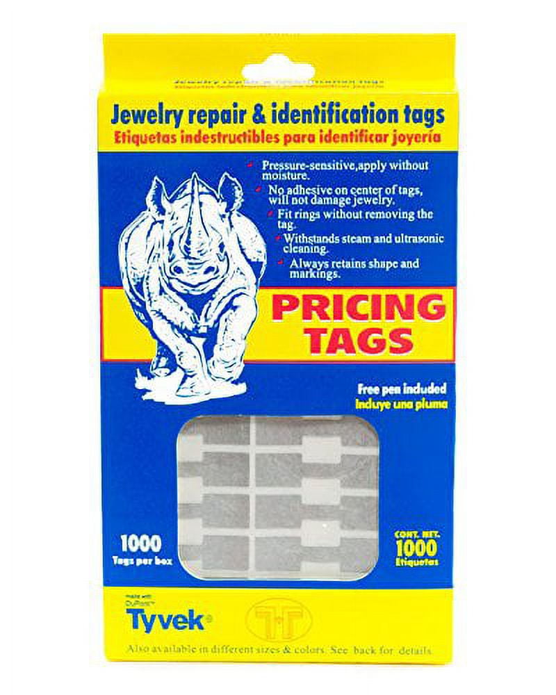 Jewelry Price Tags - Rectangle Silver (Package of 1000) - Walmart.com