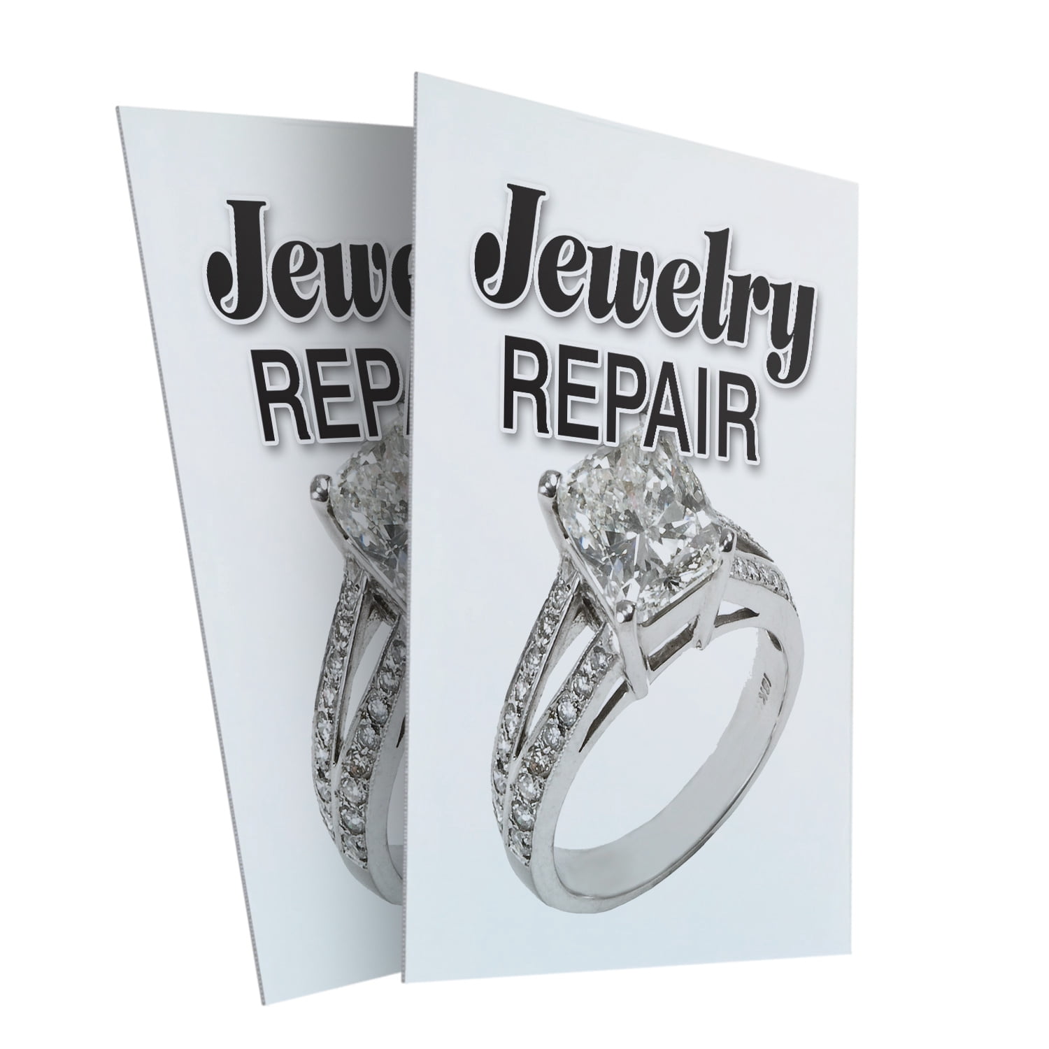 Jewelry Repair (2-PACK) 24" x 36" Plastic Signs | Sign Insert 4mm ...