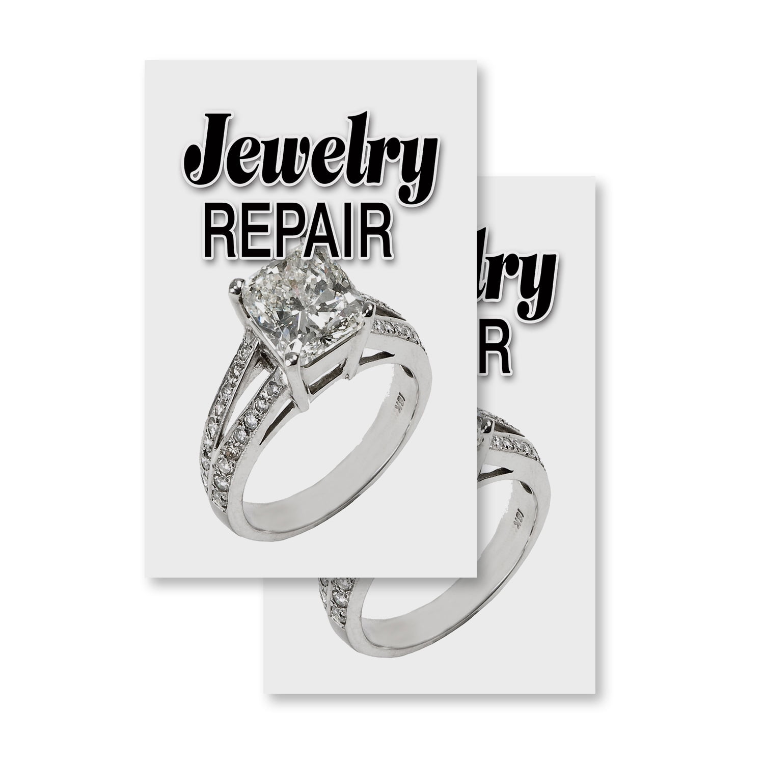Jewelry Repair (2-PACK) 24" x 36" Vinyl Decals | Sign Insert Peel ...