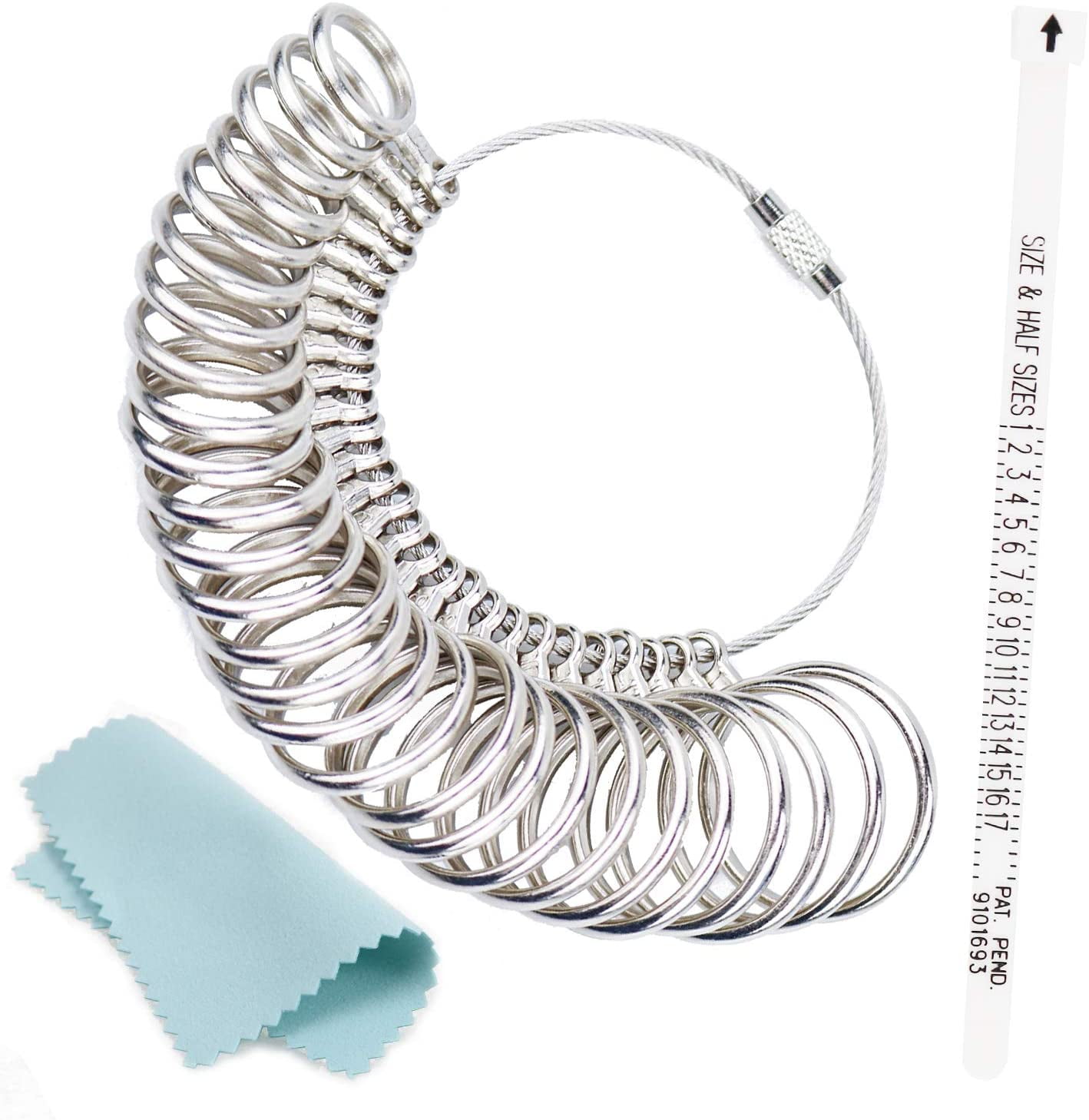 Jewelry Ring Sizers Set Metal Ring Gauge Sizer 0-13 US Sizes Finger ...