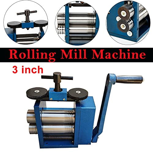 Jewelry Rolling Mill Machine 3 inch 75mm Manual Combination Rolling Mil ...