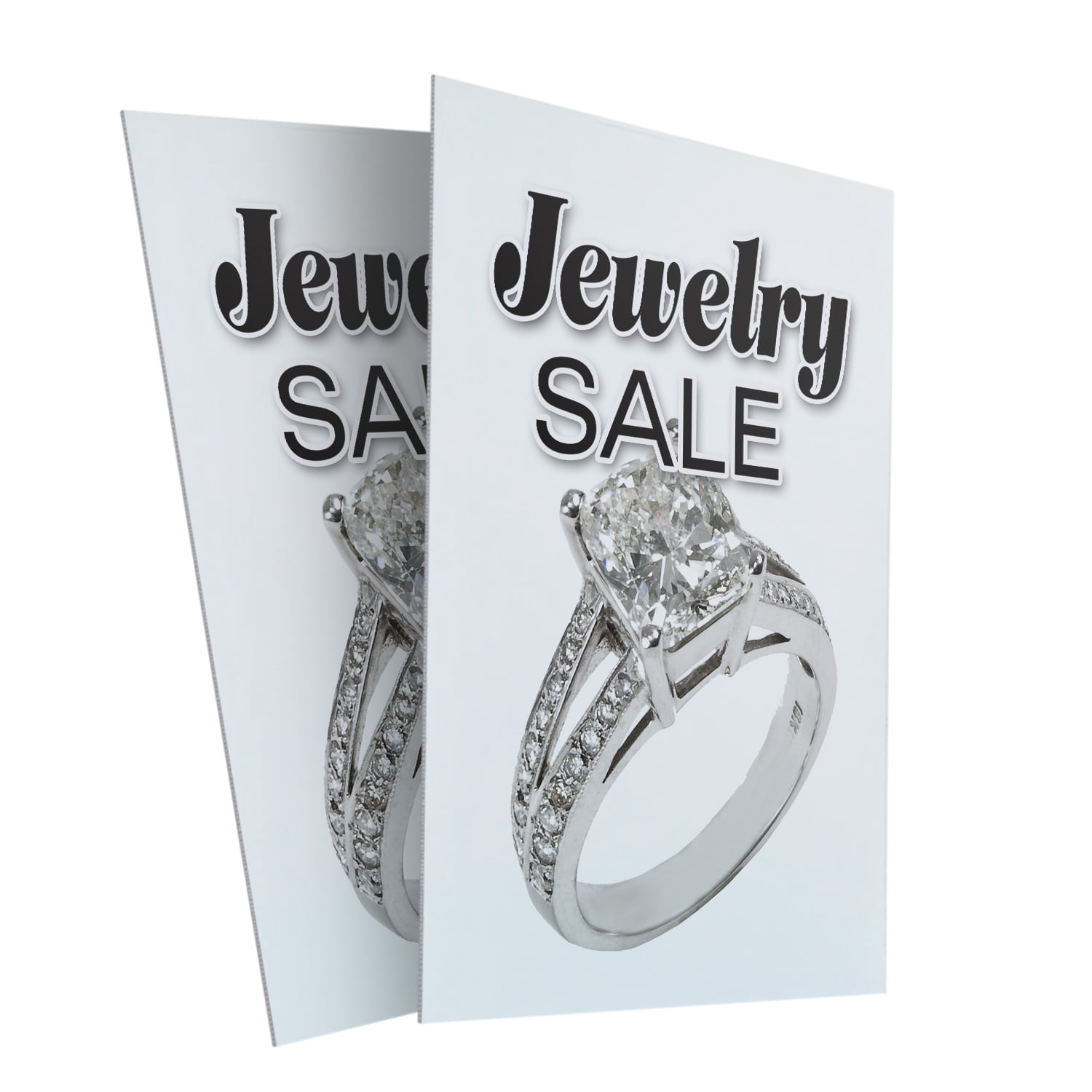 Jewelry Sale (2-PACK) 24" x 36" Plastic Signs | Sign Insert 4mm ...