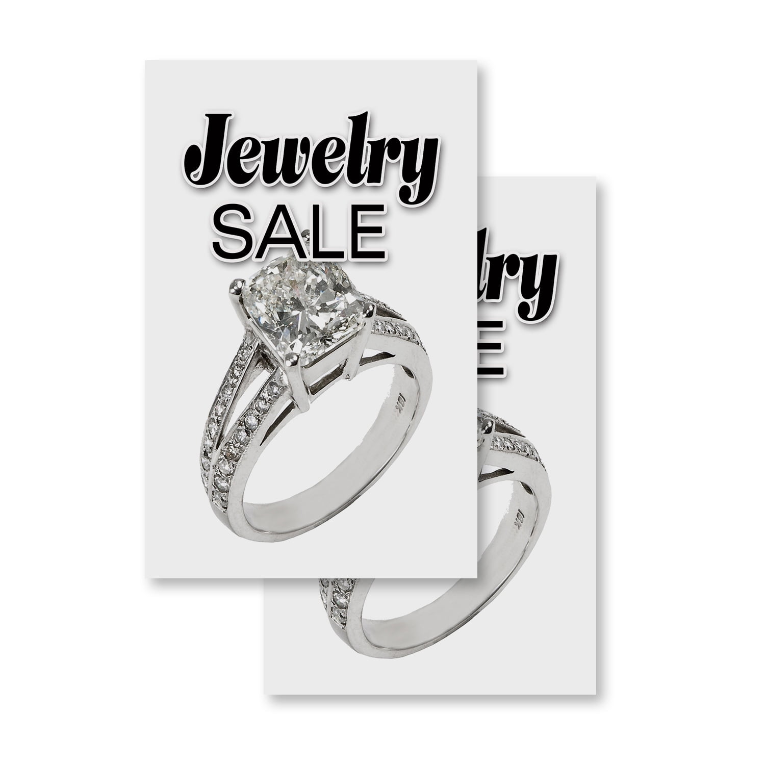 Jewelry Sale (2-PACK) 24" x 36" Vinyl Decals | Sign Insert Peel & Stick ...