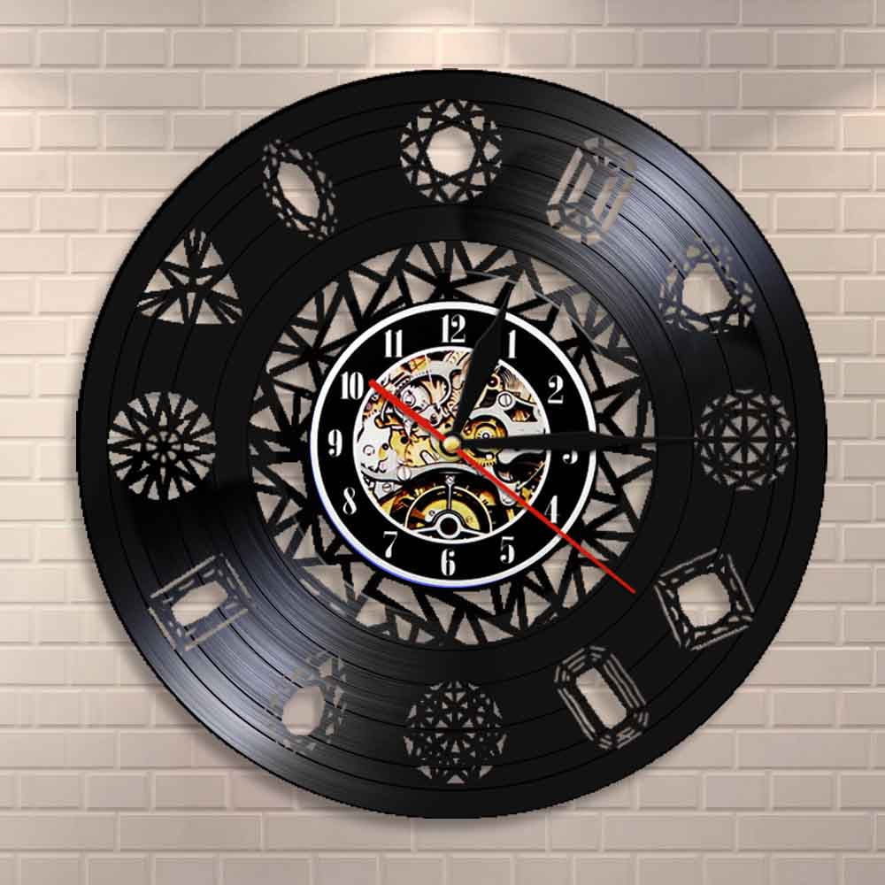 Jewelry Shop Diamond Wall Art Wall Clock Crystal Gems Stones Rocks ...