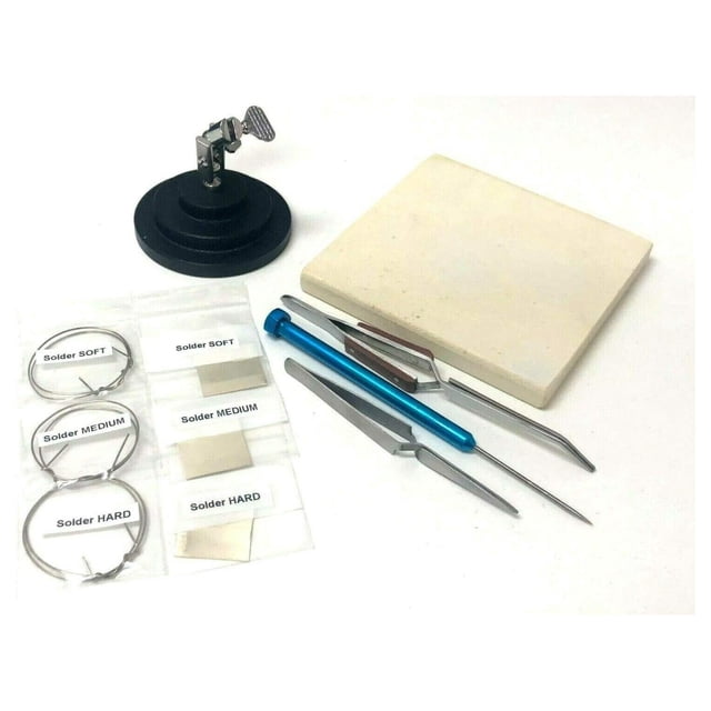 Jewelry Soldering Kit Ceramic Board Silver Solder Third Hand Base ...