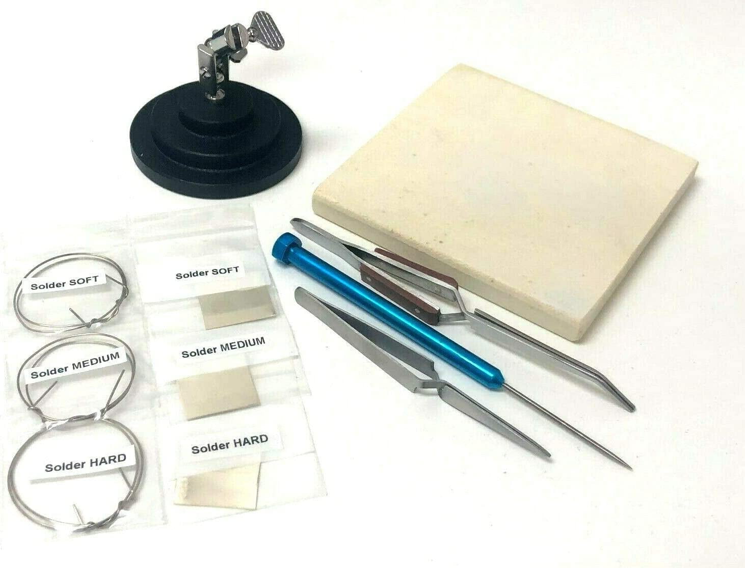 Jewelry Soldering Kit Ceramic Board Silver Solder Third Hand Base ...
