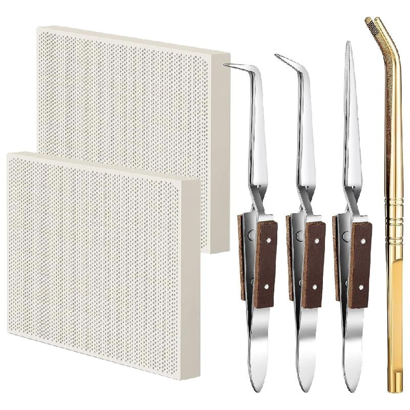 Jewelry Soldering Kit Portable Set Soldering Boards Locking Tweezers ...