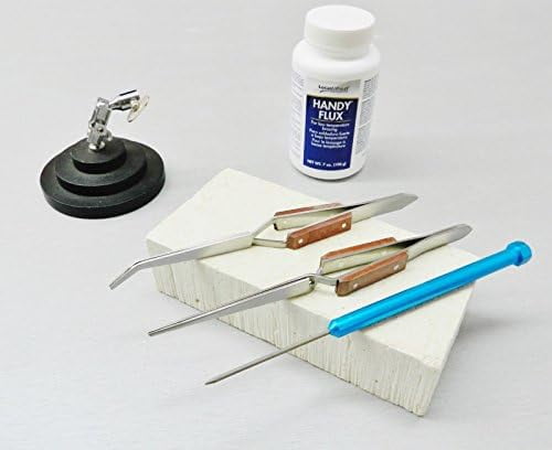 Jewelry Soldering Tools Set Magnesia Block Fiber Tweezers Pick Handy ...