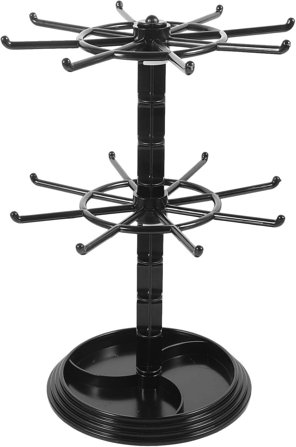 Jewelry Stand 2 Tier Necklace Holder Black Bracelet Hanging Organizer ...