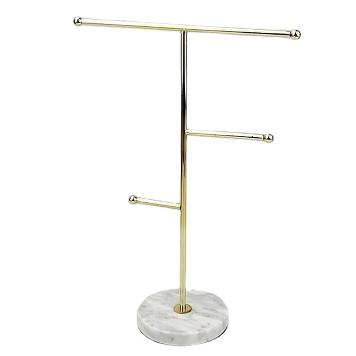 Jewelry Stand Display Necklace Holder T-Bar Plated Metal Tabletop ...