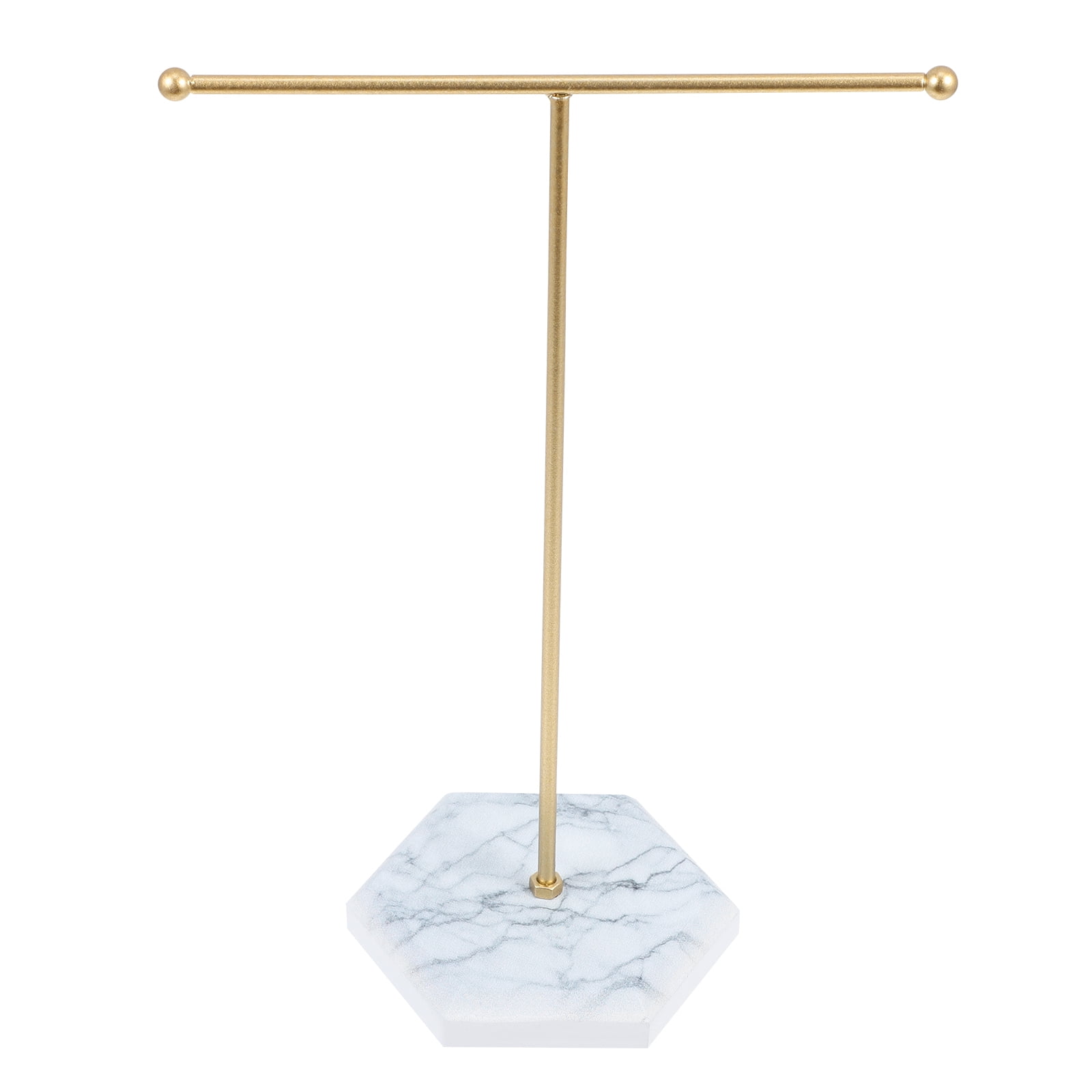 Jewelry Stand Display Necklace Holder T-Bar Plated Metal Tabletop ...