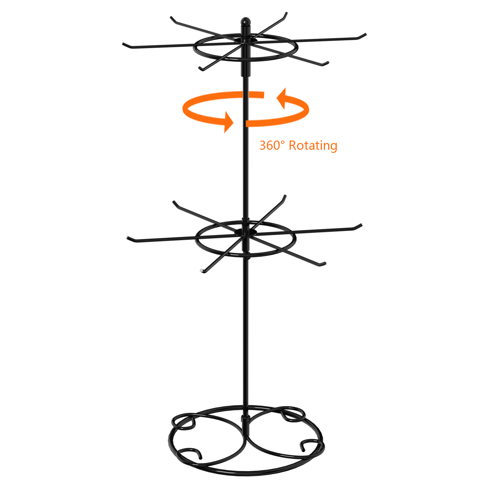 Jewelry Stand Organizer,2-Tier Rotating Necklace Organizer,Spinning ...
