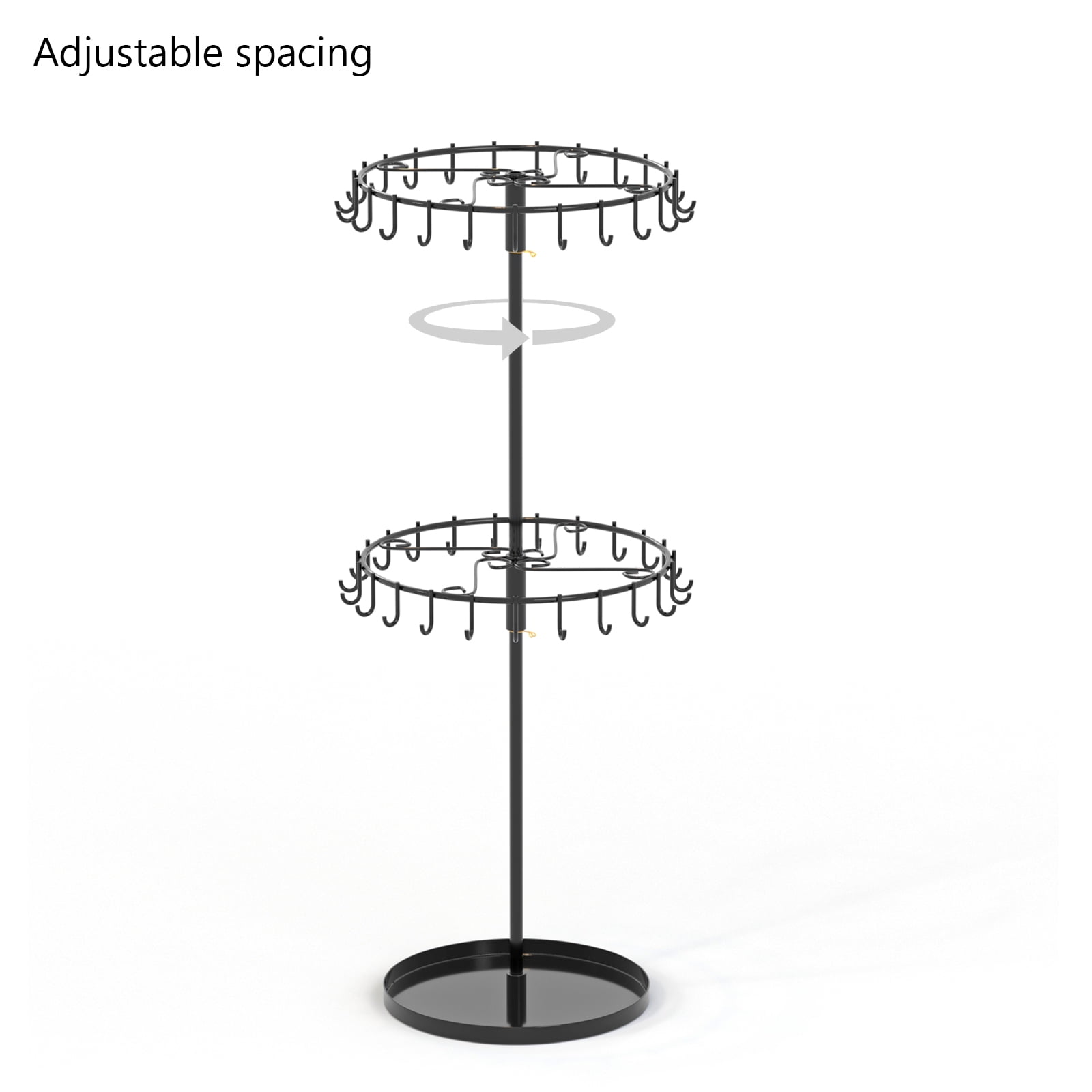 Jewelry Stand Organizer,2-Tier Rotating Necklace Organizer,Spinning ...