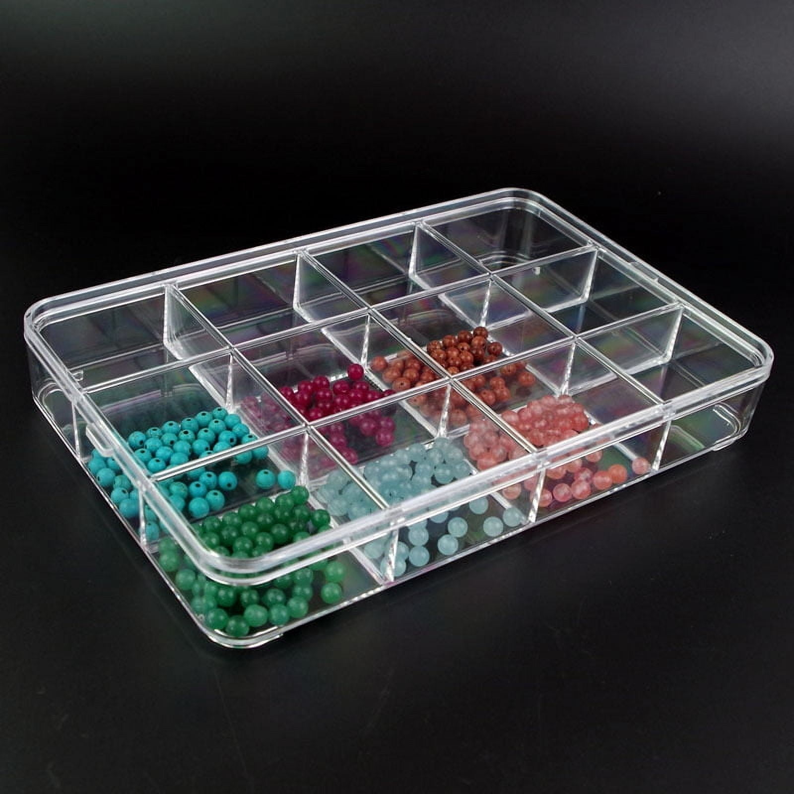 Jewelry Storage Box Grid Tray Transparent Acrylic Grid Divider Tray ...