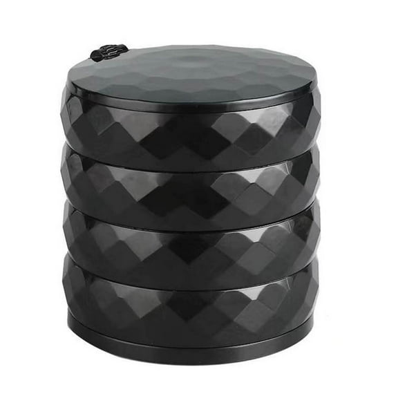 Jewelry Storage Box Home Display Round Rotating Jewelry Rack Multilayer ...