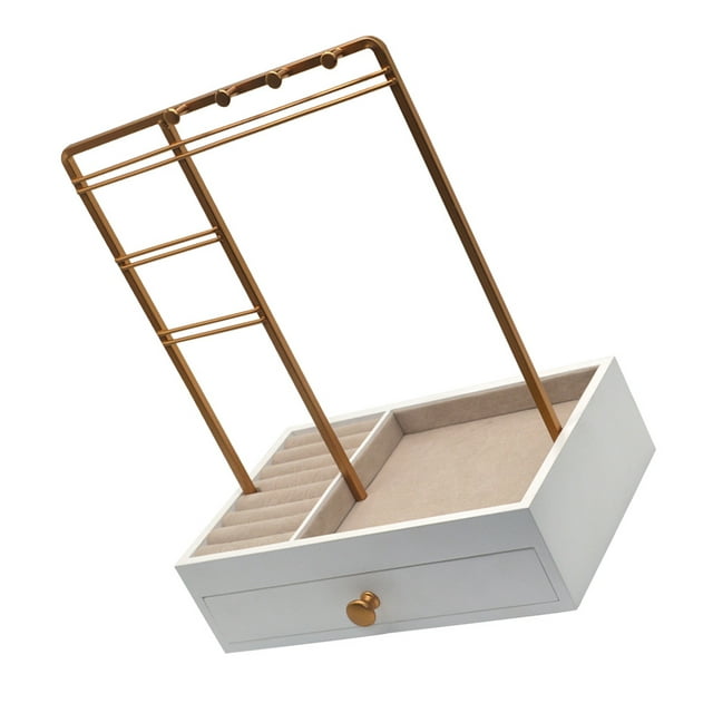 Jewelry Storage Display Rack Vanity Organizer Tray Ring Tabletop Drawer ...
