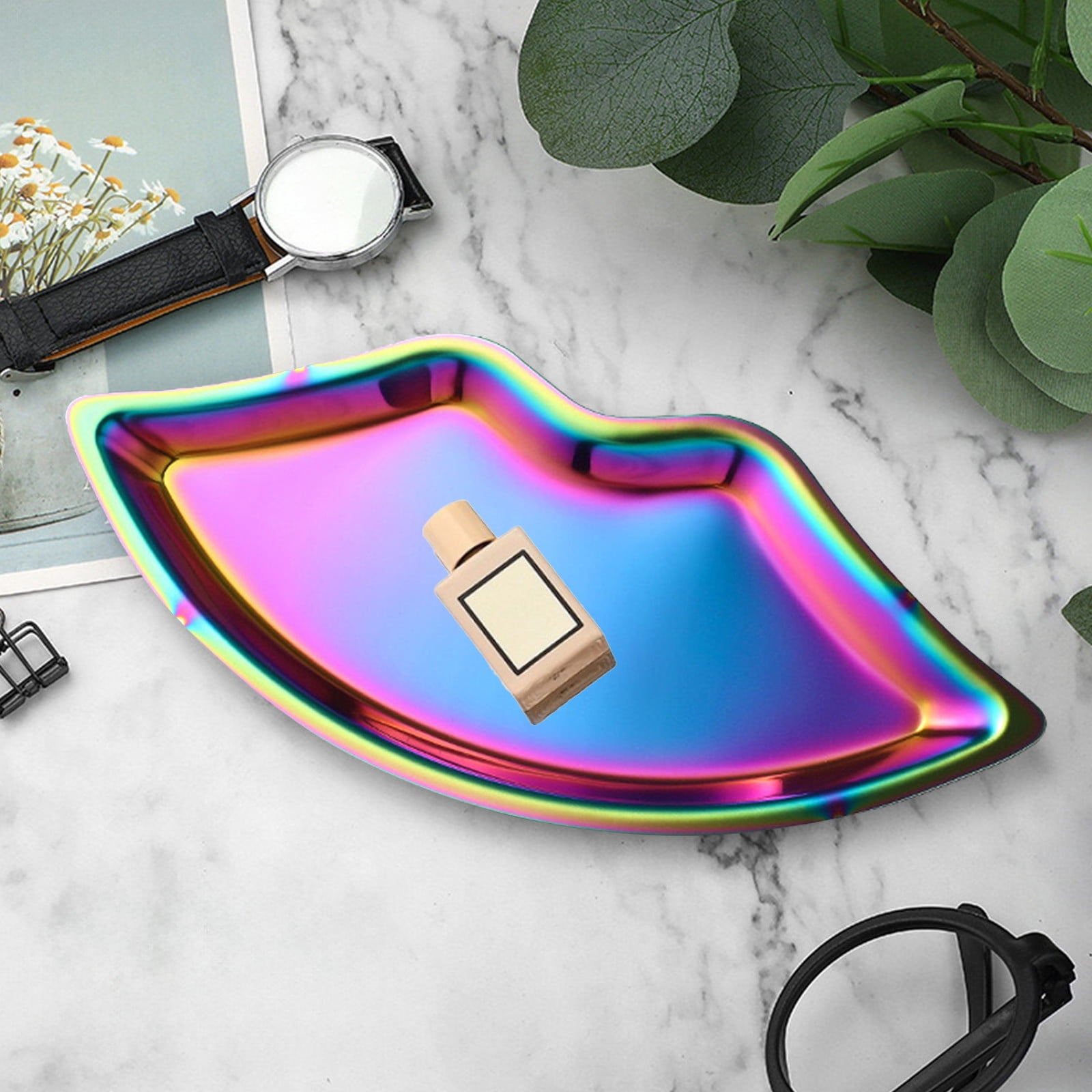 Jewelry Storage Tray for Girls | Lip Shaped Stainless Steel Organizer ...