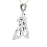 Jewelry Trends Celtic Dragon Trinity Knot Sterling Silver Pendant ...