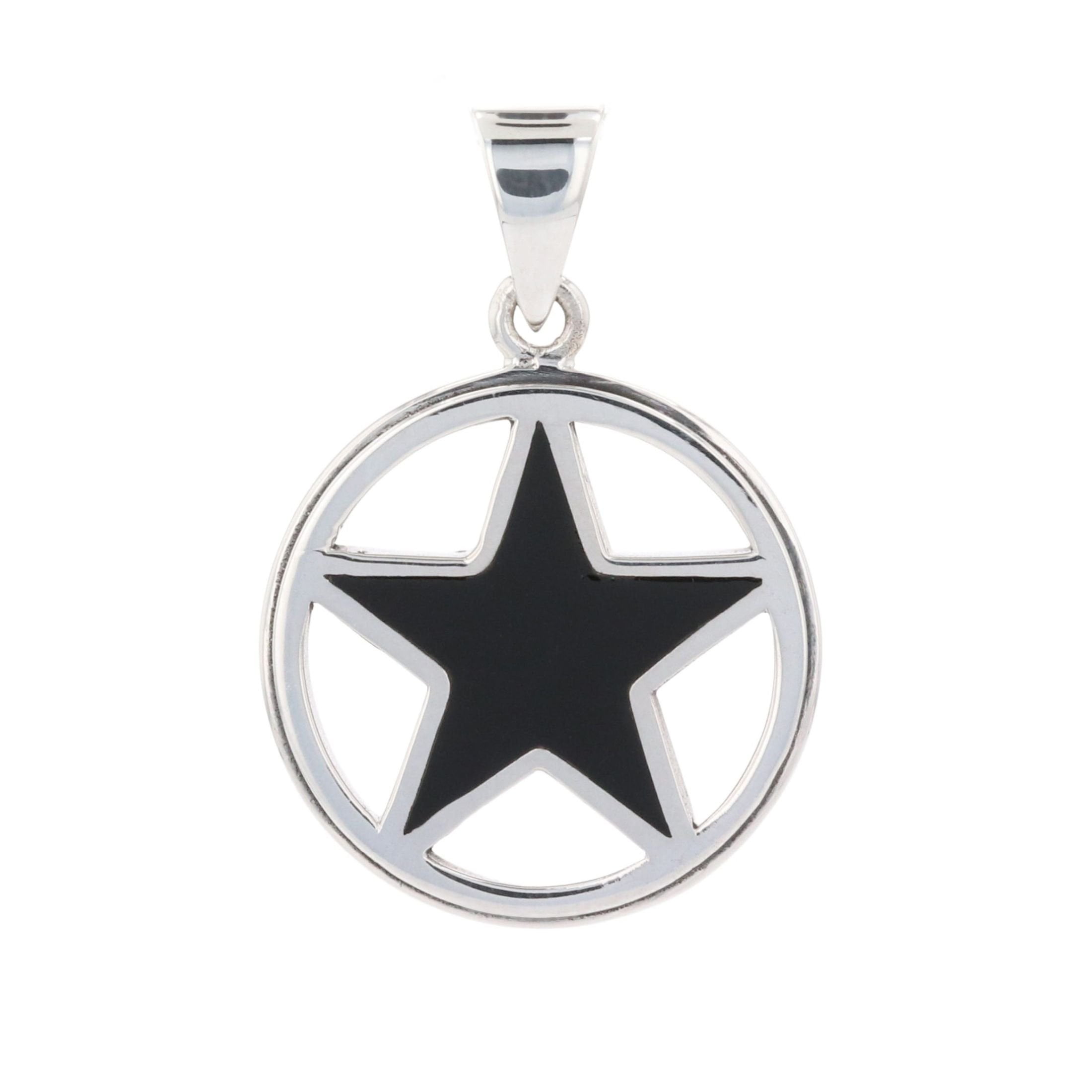 Jewelry Trends Pentacle Star Pentagram Sterling Silver Pendant Created ...