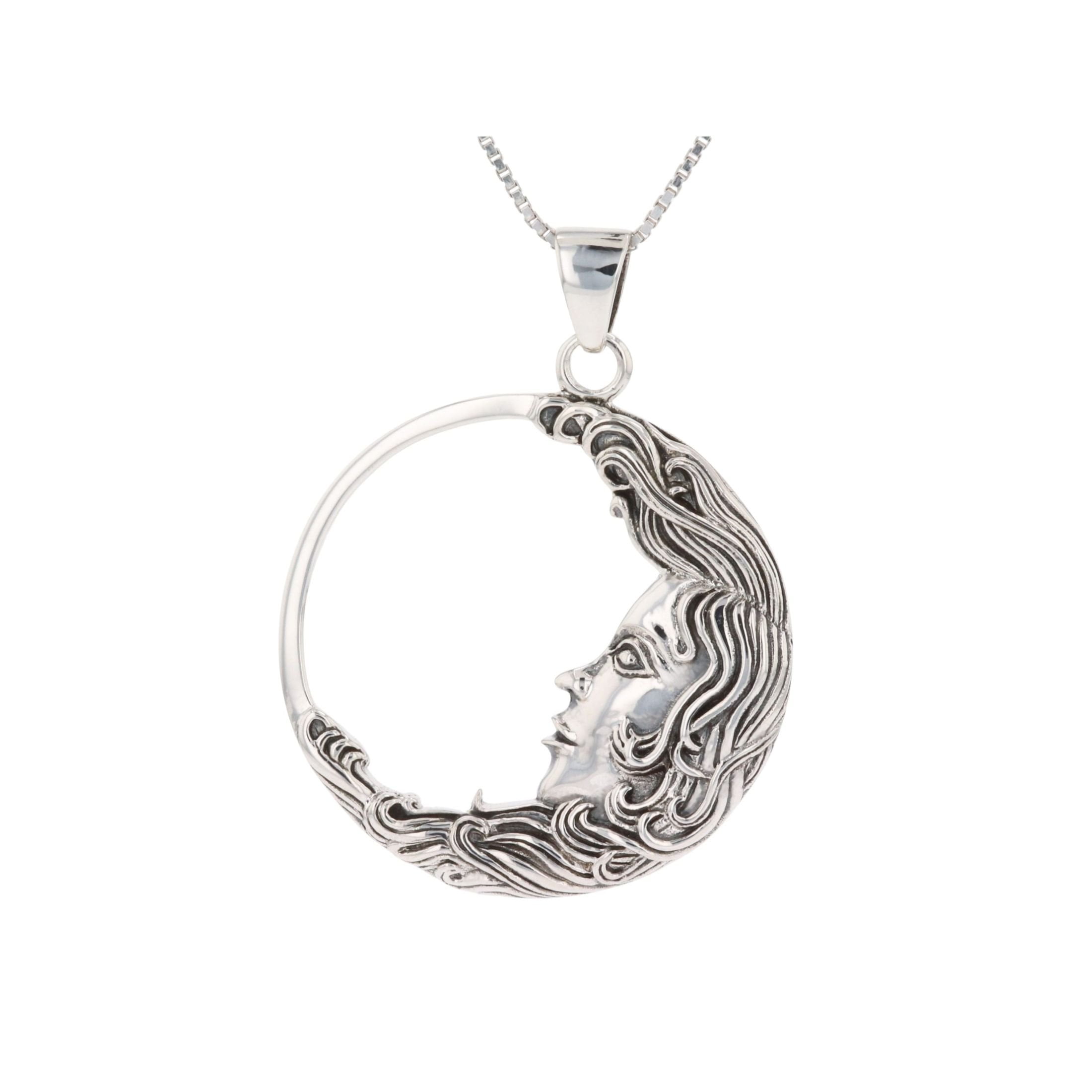 Jewelry Trends Sterling Silver Celtic Triquetra Moon Goddess Trinity ...