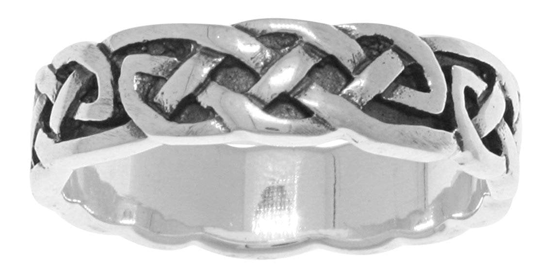 Jewelry Trends Sterling Silver Endless Celtic Knotwork Band Ring Size ...