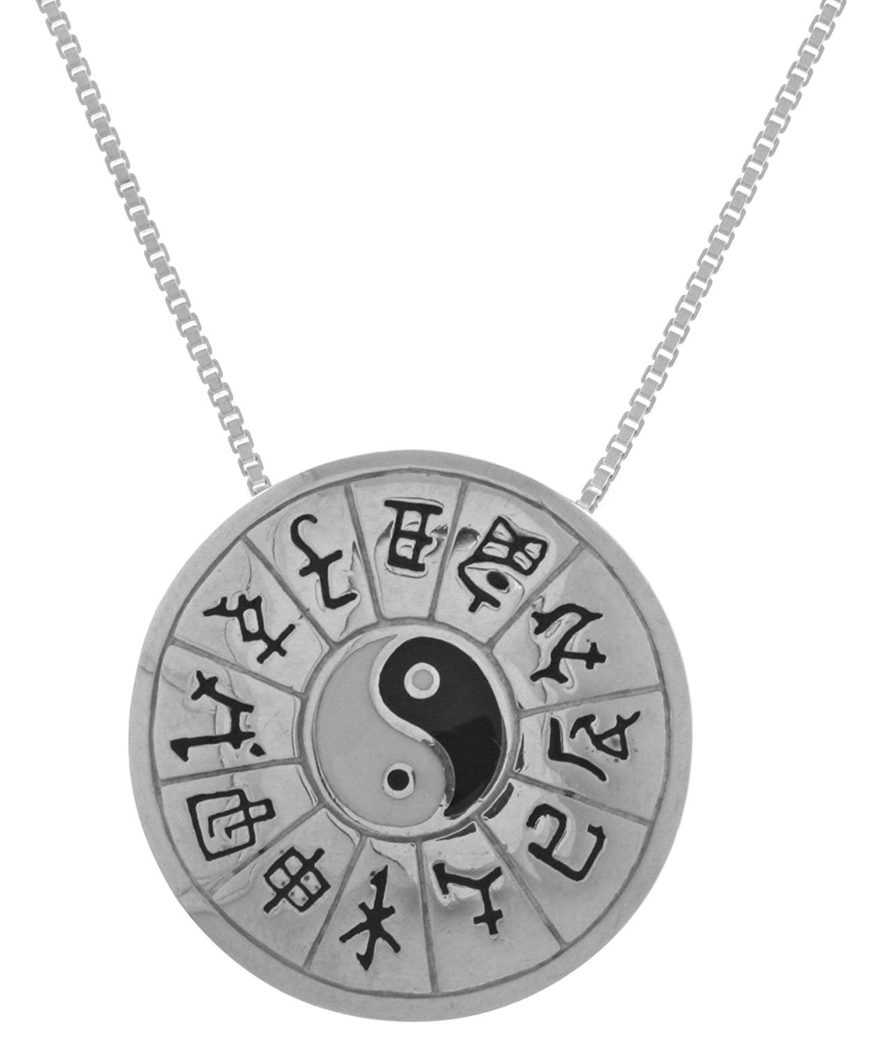 Jewelry Trends Sterling Silver Yin Yang Chinese Zodiac Pendant on 18 ...