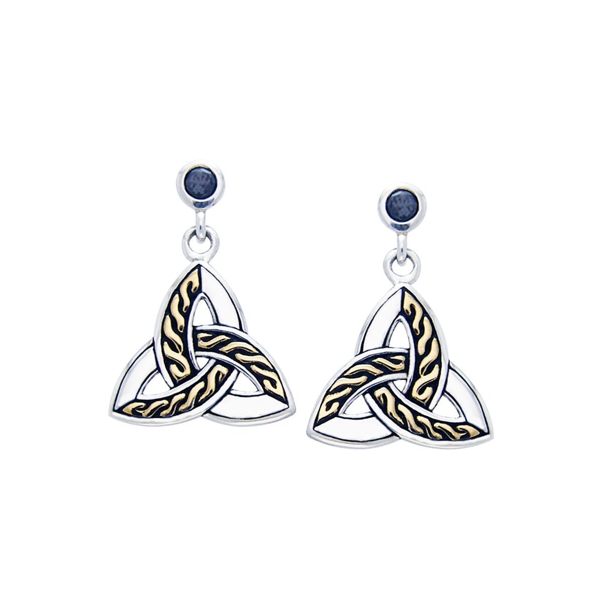 Jewelry Trends Sterling Silver and Gold Plated Celtic Trinity Knot ...