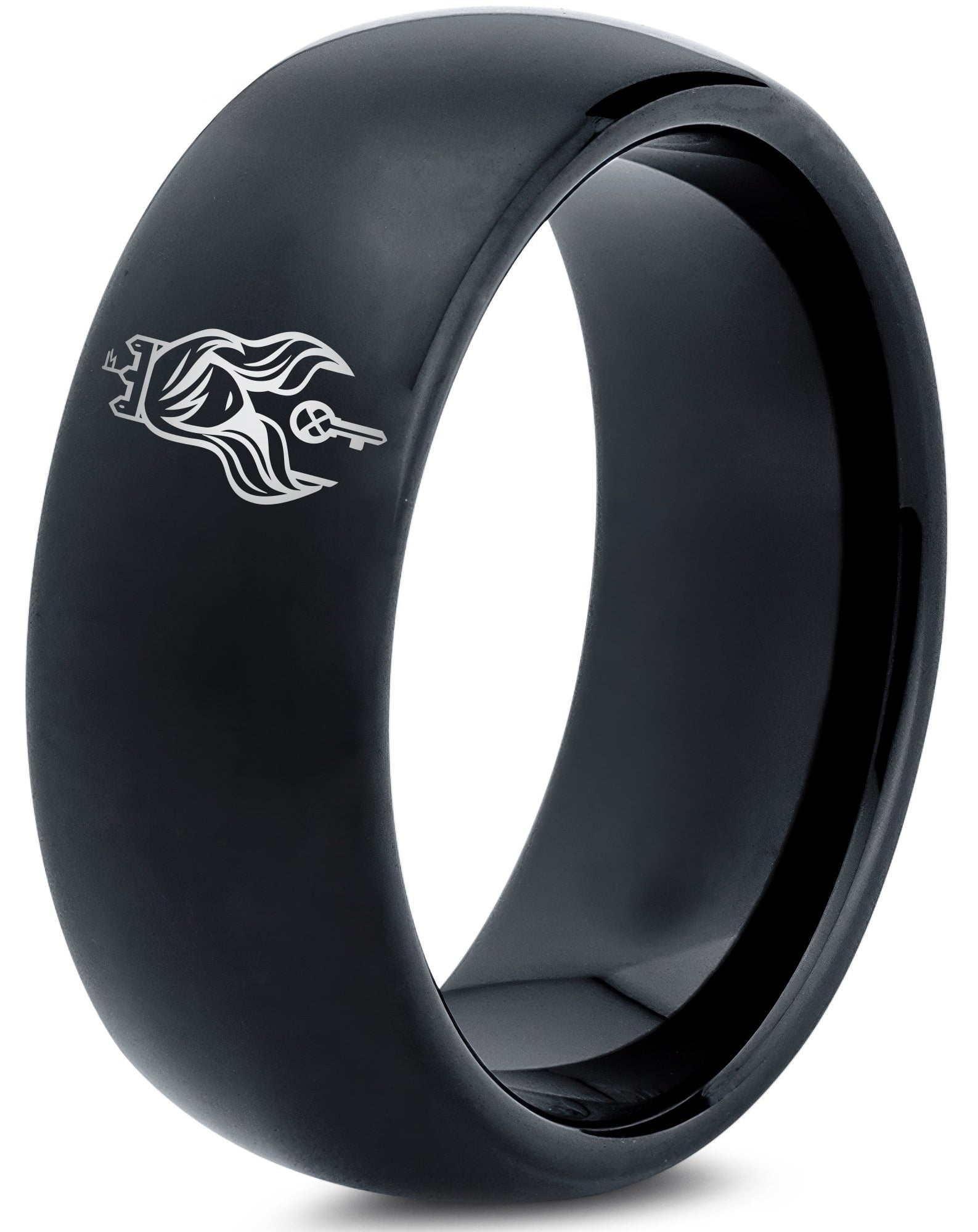 Gamer Black Rings Women Tungsten Handmade Jewelry Retirement Gift for ...