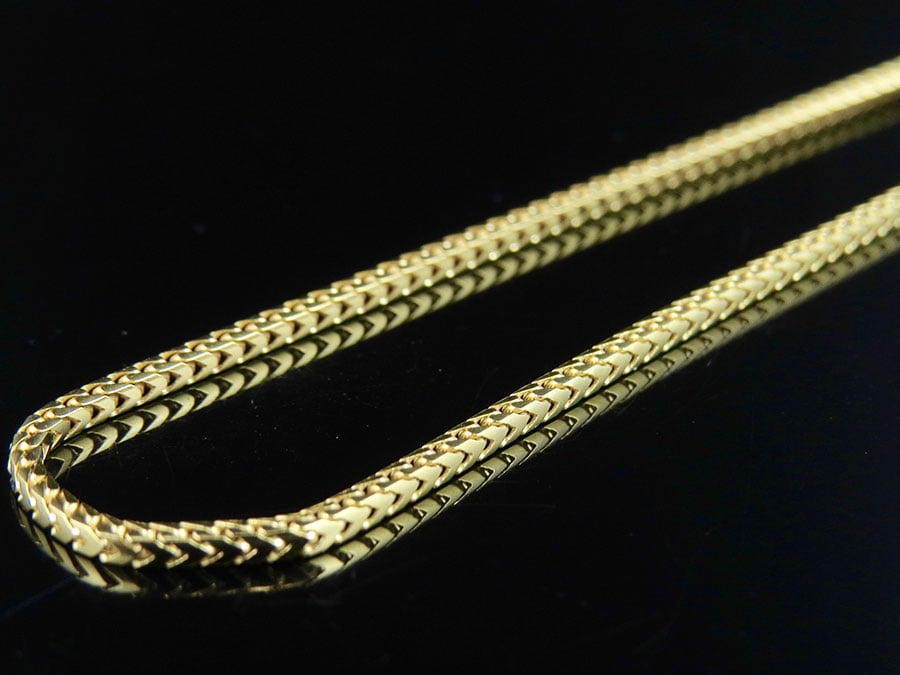 Jewelry Unlimited Solid 10K Yellow Gold Franco Box Link Chain Necklace ...