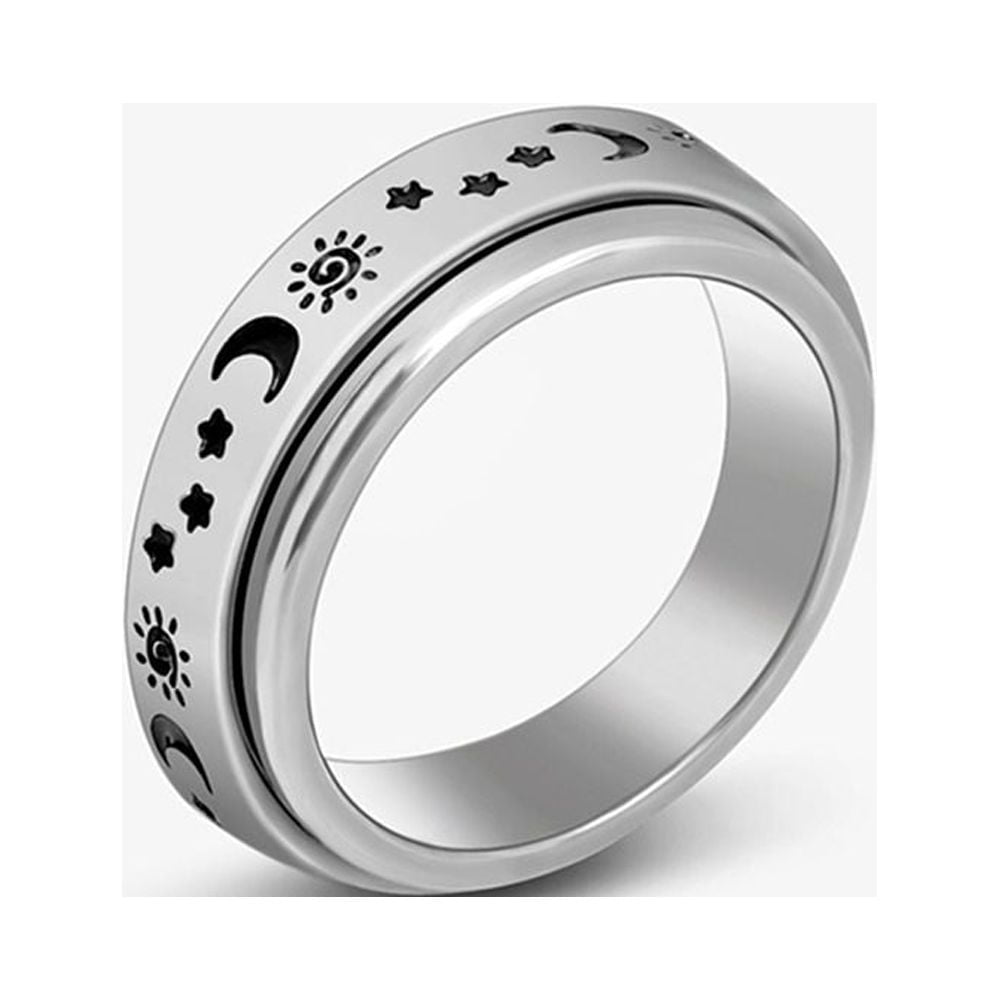 Jewelry Vintage Biker Freely Spinning Spinner Anti Stress Punk ...