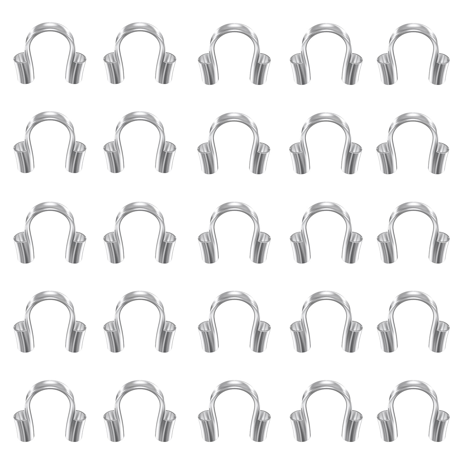 Jewelry Wire Guards Silver Wire Guardian Metal Beads 200Pcs - Walmart.com