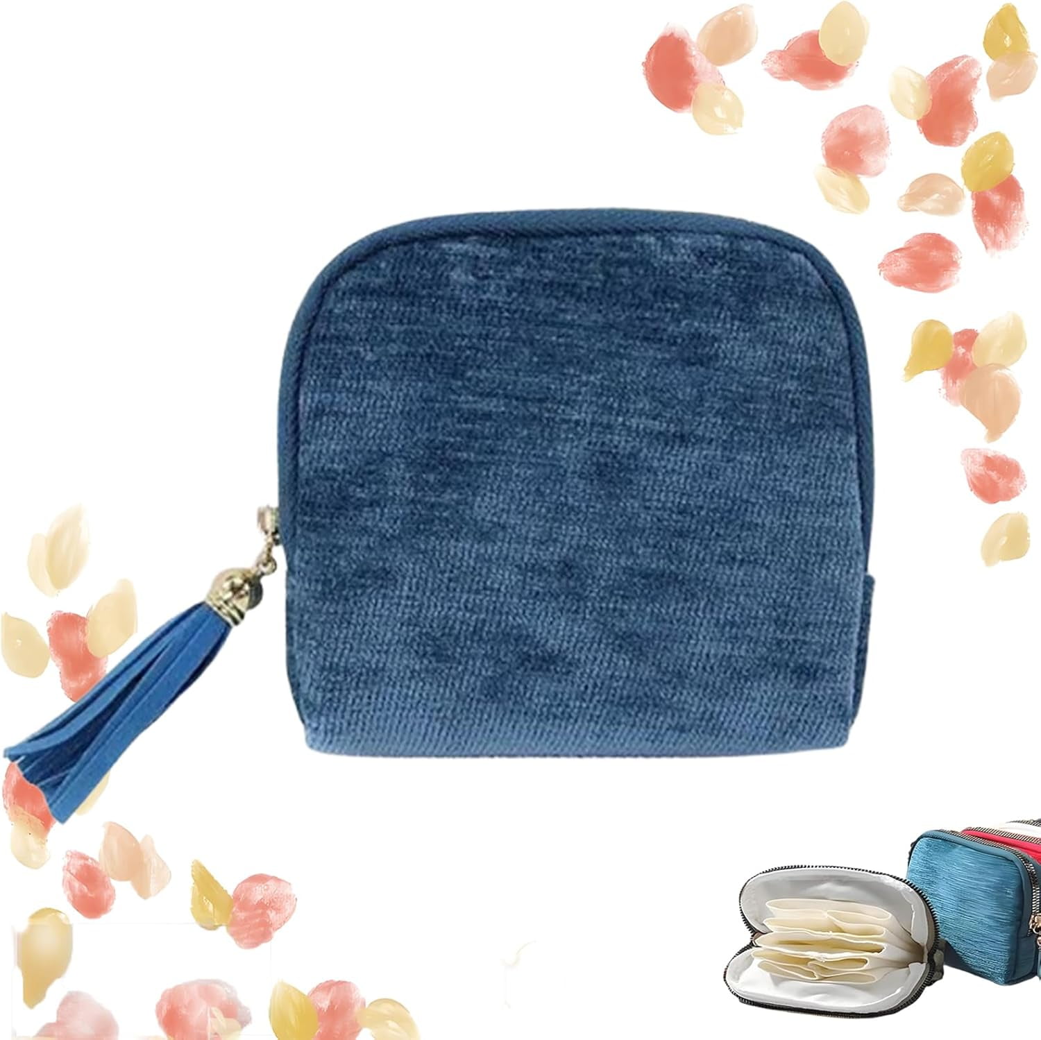 Jewelry Zippered Pocket Case – Travel Jewelry Bag Portable Organizer ...