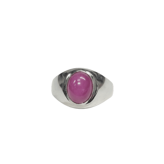 JewelryLoversZone Men's Pink Star Sapphire Ring 6-Ray Sapphire ...