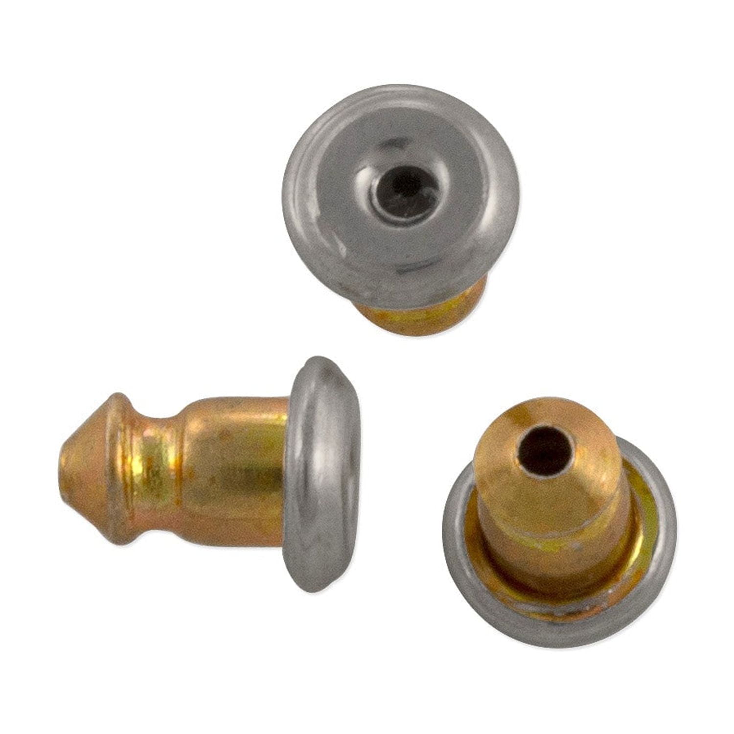 JewelrySupply Barrel Style Earring Backs Gold Plated Surgical Stainless ...