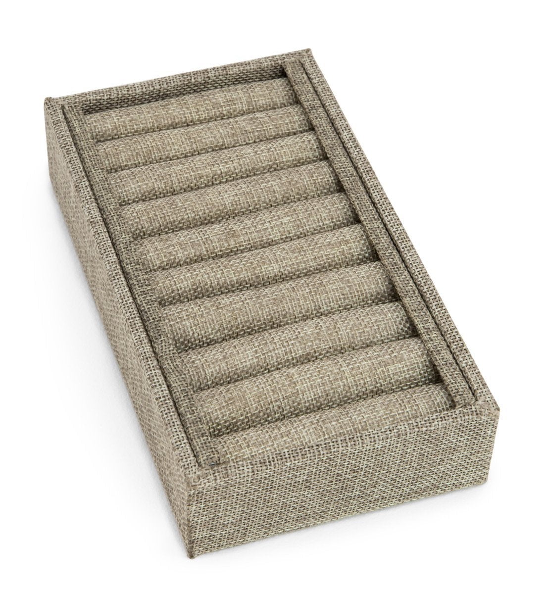 JewelrySupply Burlap Slotted Ring and Bangle Display Tray - Walmart.com