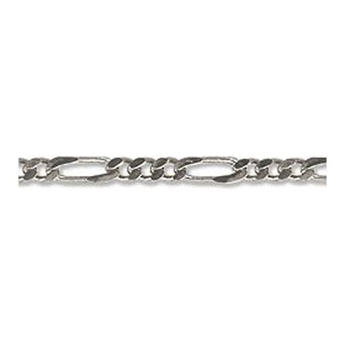 JewelrySupply Figaro Link Chain 1.8mm Gun Metal (Foot) - Walmart.com