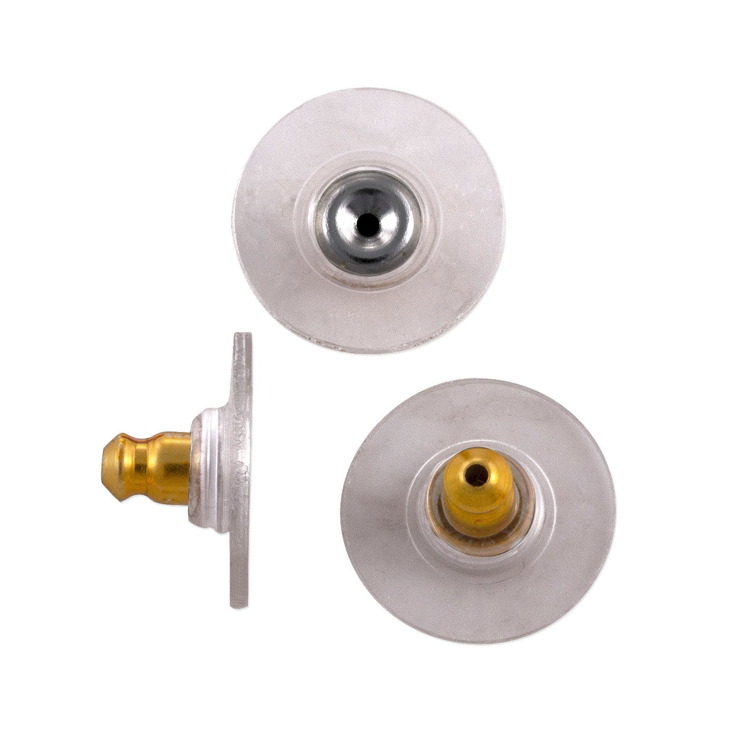 JewelrySupply Friction Earring Backs with Plastic Comfort Disc with ...