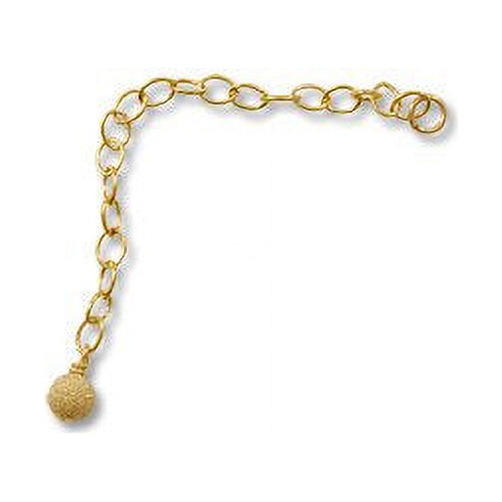 JewelrySupply Gold Filled Chain Extender with 4mm Stardust Bead (1-Pc ...